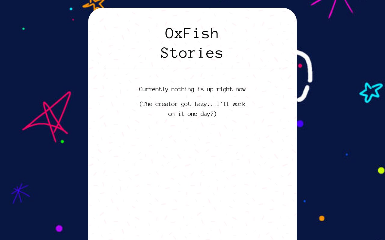 Oxfish stories